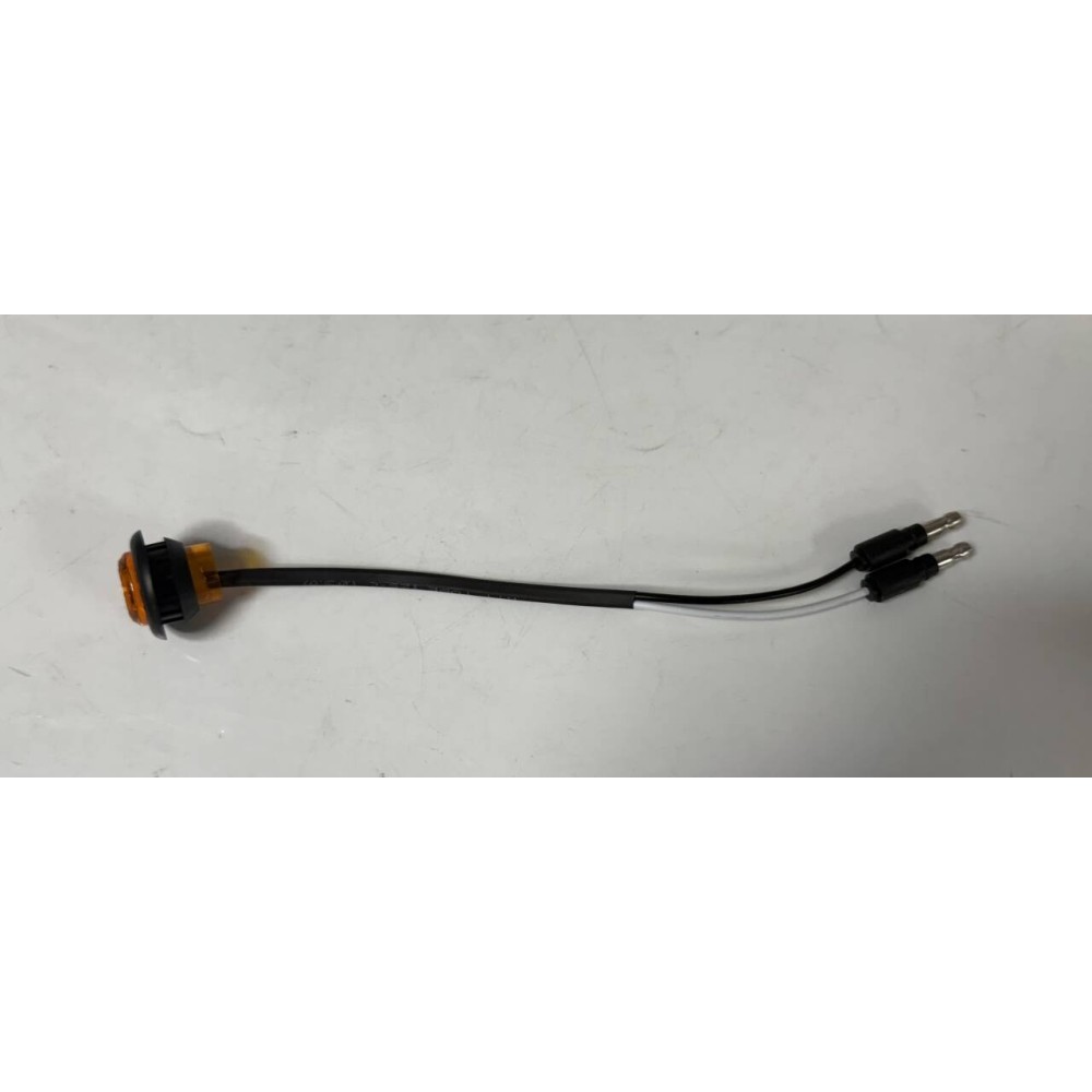 12V LED 3/4" Bullet Light Amber/Red Lens 12" Lead with 180 Male Plugs